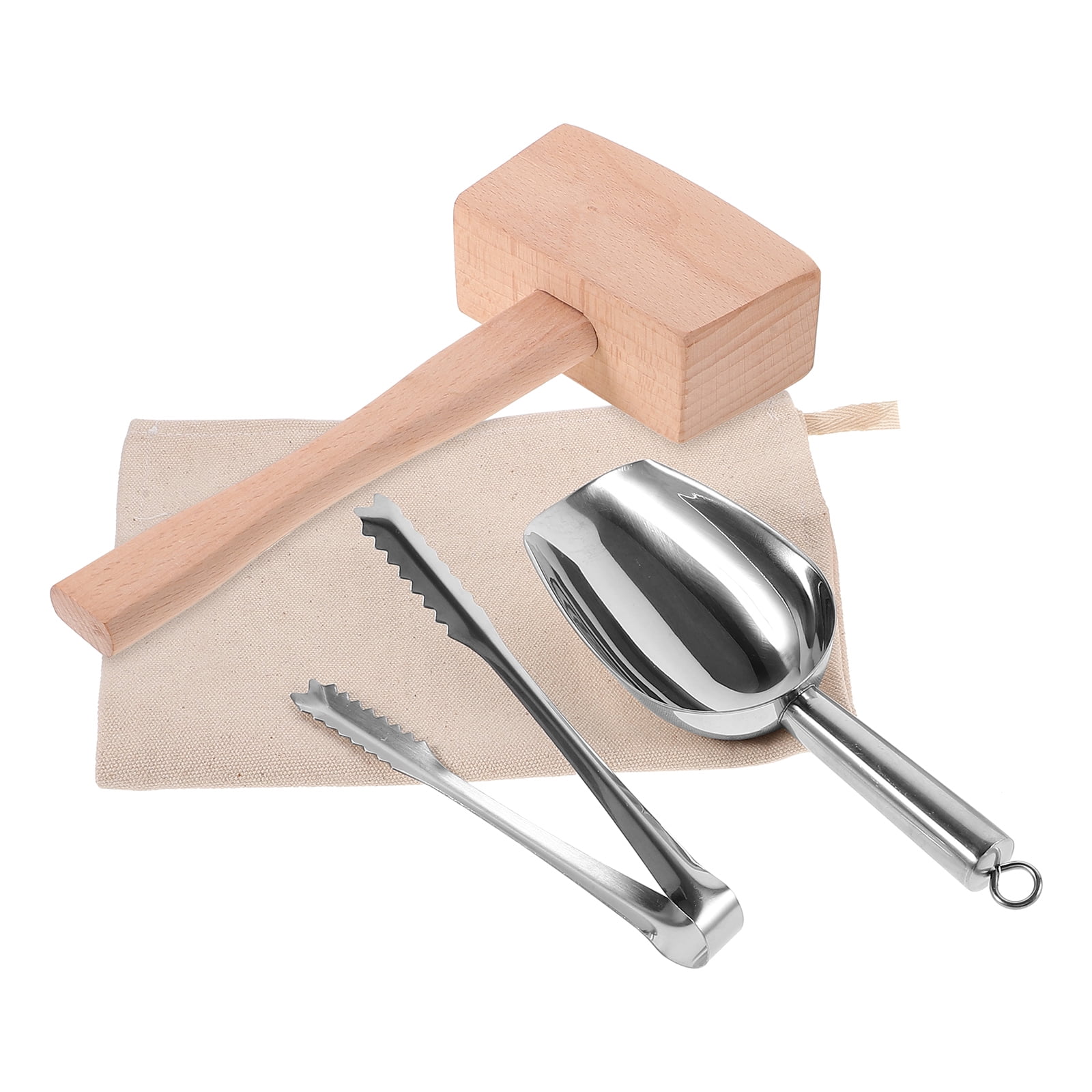 WSTEER 1 Set Crushed Ice Bags Bartender Scoop Clip Mallet Restaurant ...