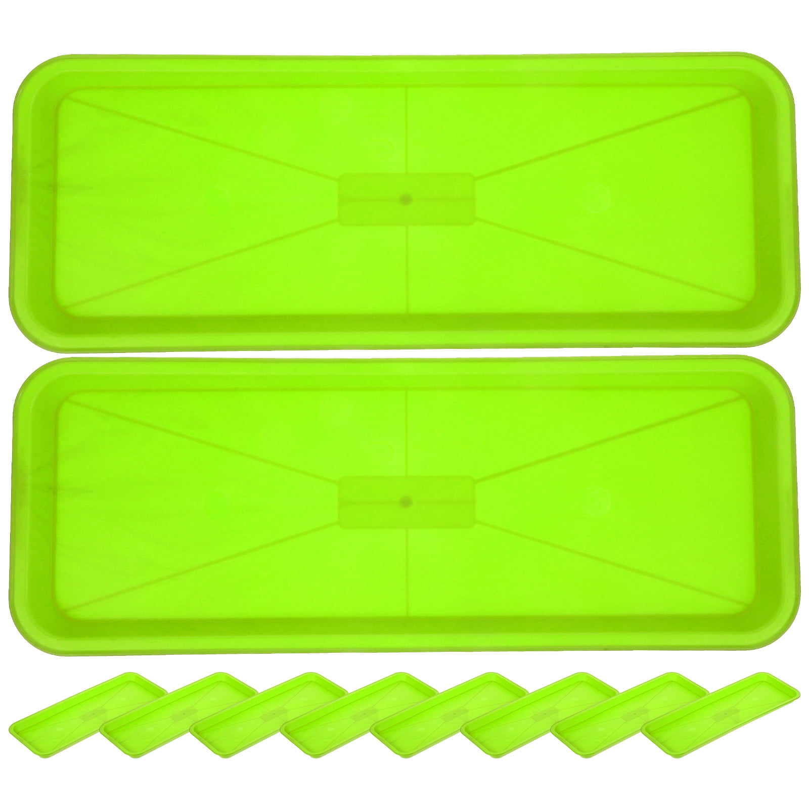 WSTEER 10Pcs Rectangular Planter Tray Plastic Flower Pot Tray Plant ...