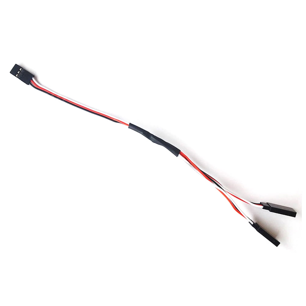 WSTEER 10pcs 300mm RC Servo Y Splitter Extension Lead Cord Wires Cables ...