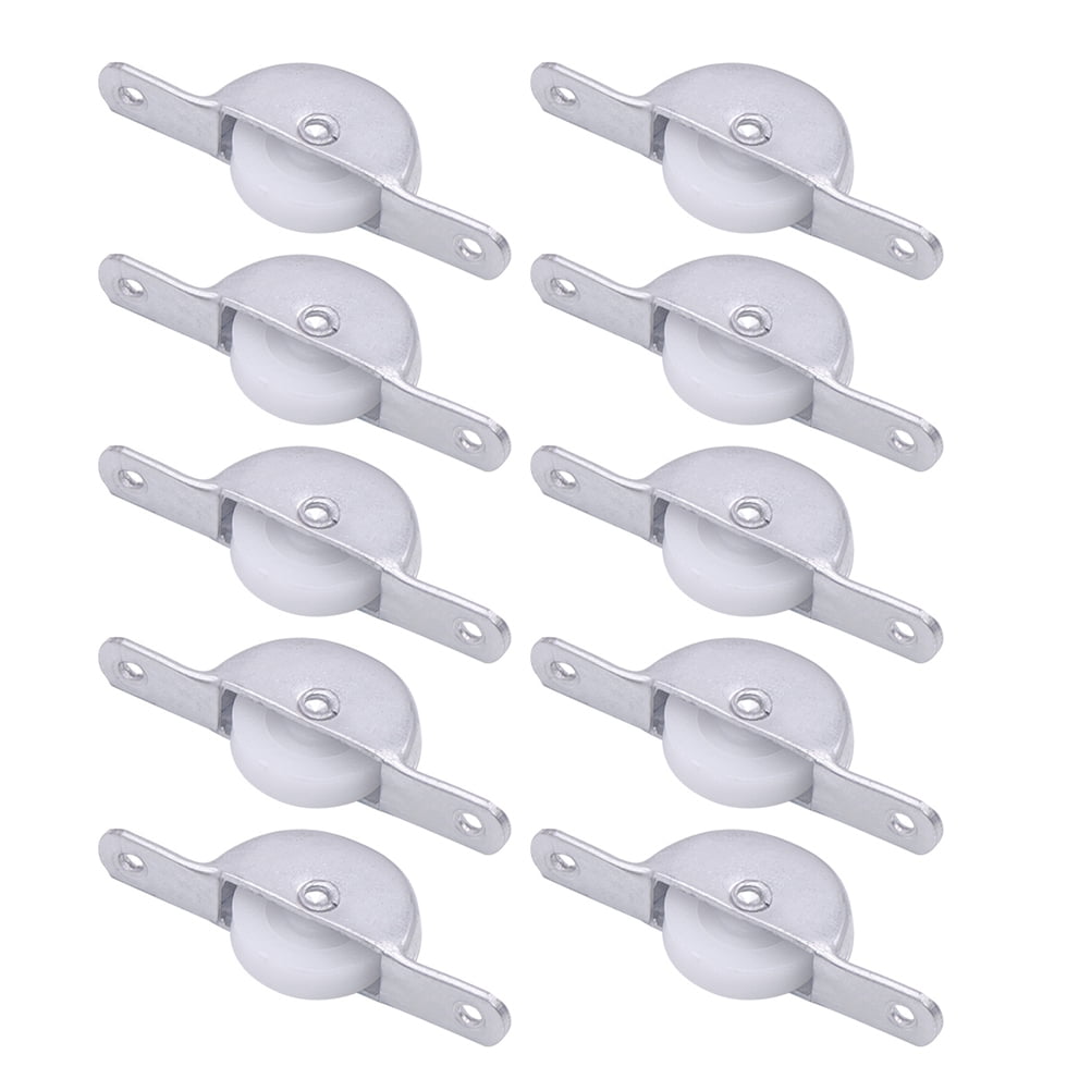 WSTEER 10pcs Household Closet Track Pulleys Steel Window Rail Pulleys ...