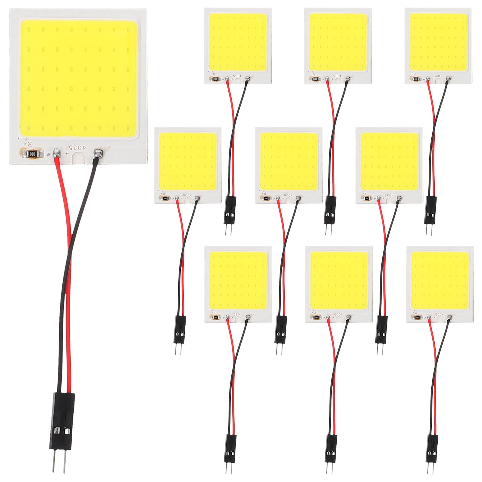 WSTEER 10pcs Panel Dome Light Car Reading Interior Lamp Led Panel Light ...