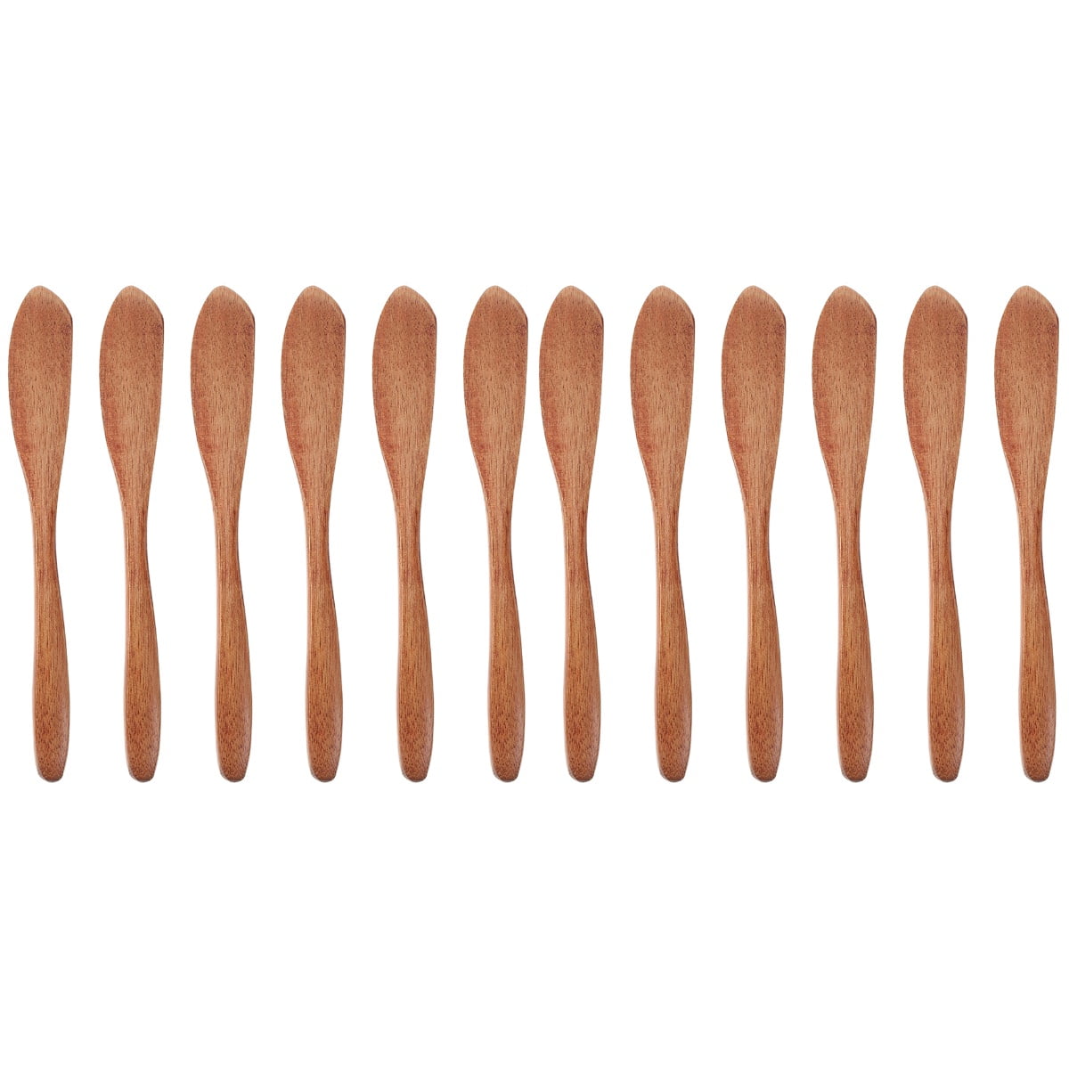 WSTEER 12 Pcs Wooden Butter Scrapers Jam Spreaders Bread Jam Spatulas ...