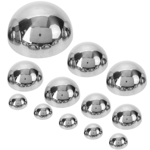HEMOTON 12Pcs Mirror Polished Gazing Spheres Semi Ball Garden ...