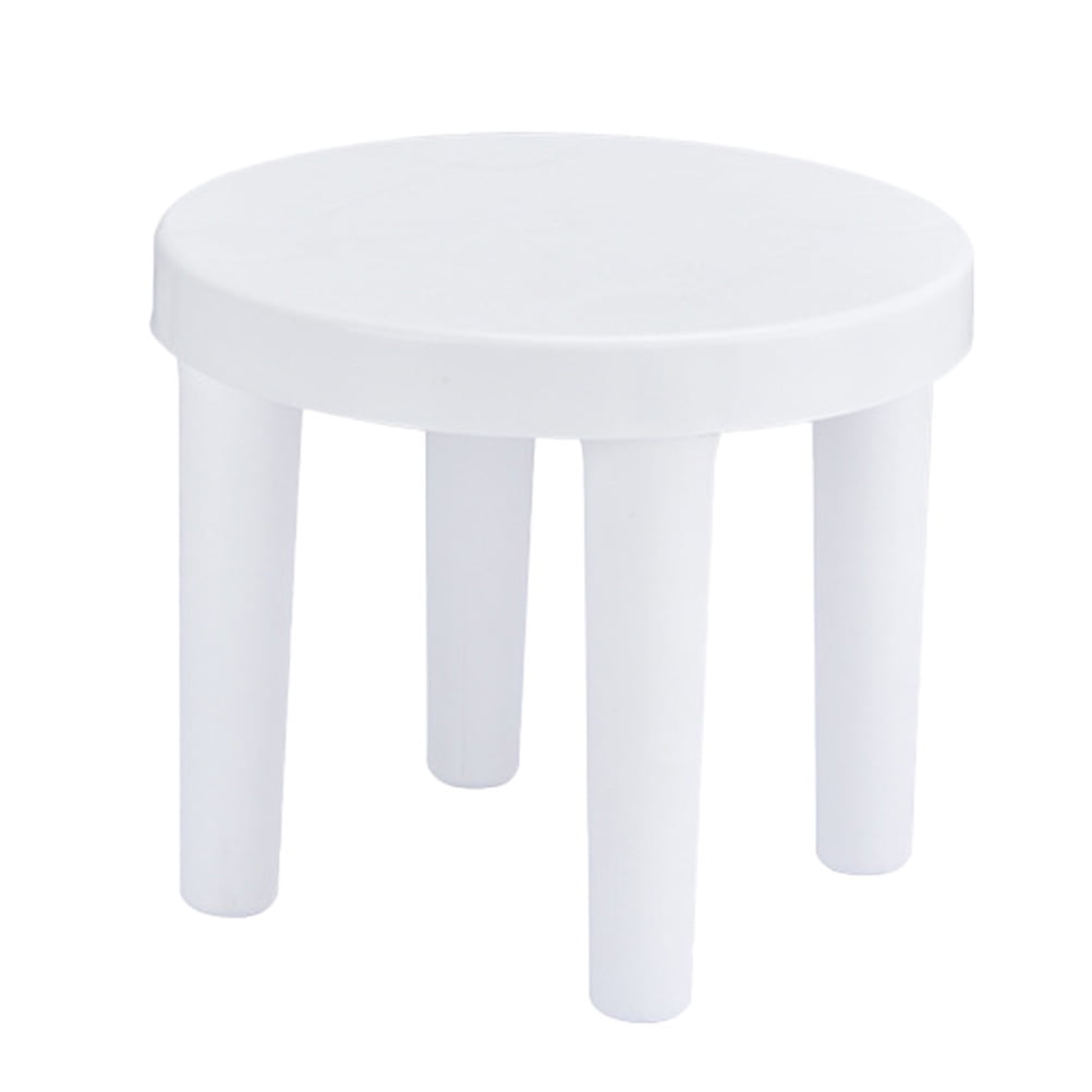 WSTEER 1PC Creative Plastic Small Low Stool Bathroom Anti-slip Round Stool (White) - Walmart.com