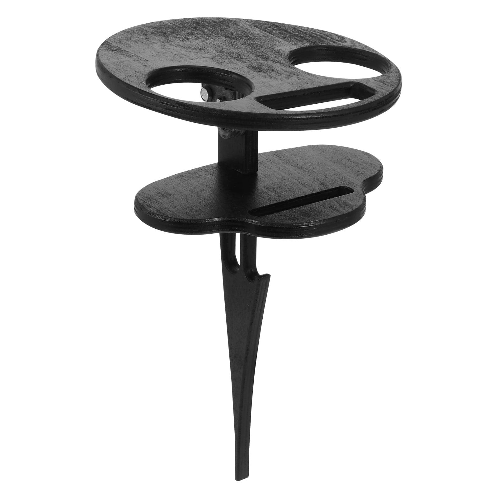 WSTEER Portable Outdoor Wine Table, Round Double-Layer Small Patio ...