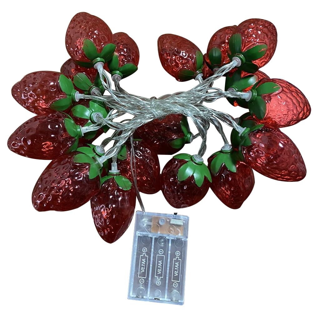WSTEER 20 LEDs 3m Strawberry String Lights Lovely Fairy Light ...