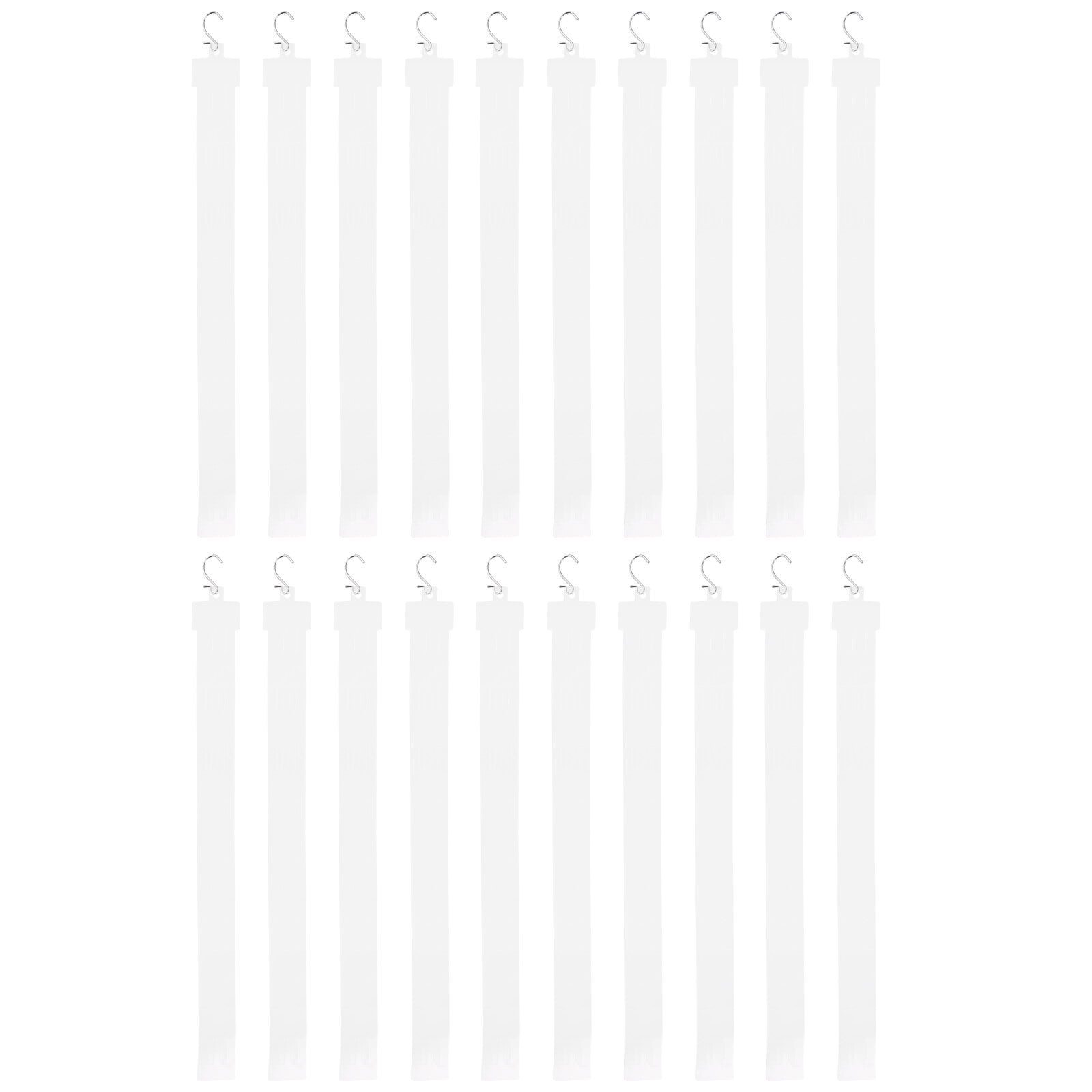 WSTEER 20pcs Hanging Merchandise Strips with S Hooks Plastic Display ...