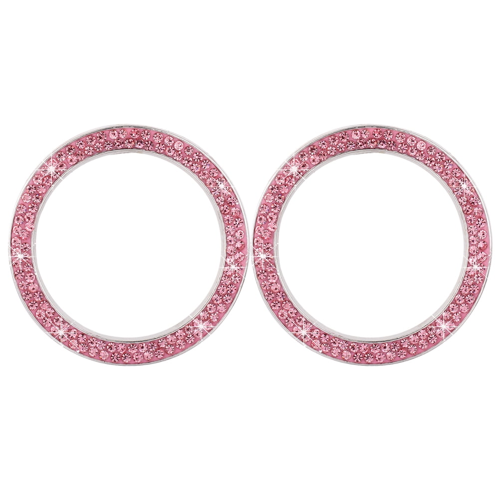 WSTEER 2PCS Car Ignition Button Ring Sticker Engine Start Stop Button ...