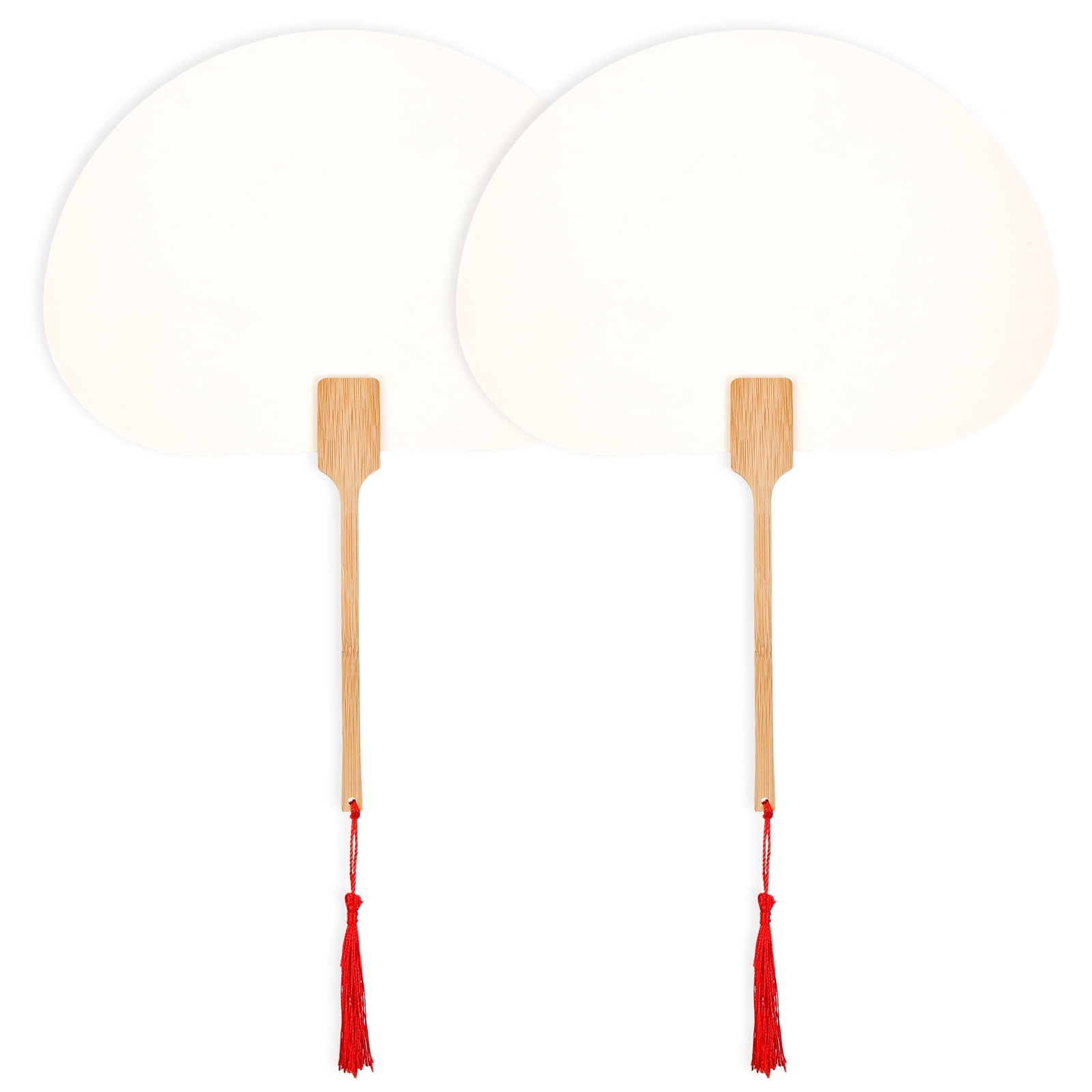 WSTEER 2pcs Children Graffiti Fan Kids Blank Painting Fans DIY Drawing ...
