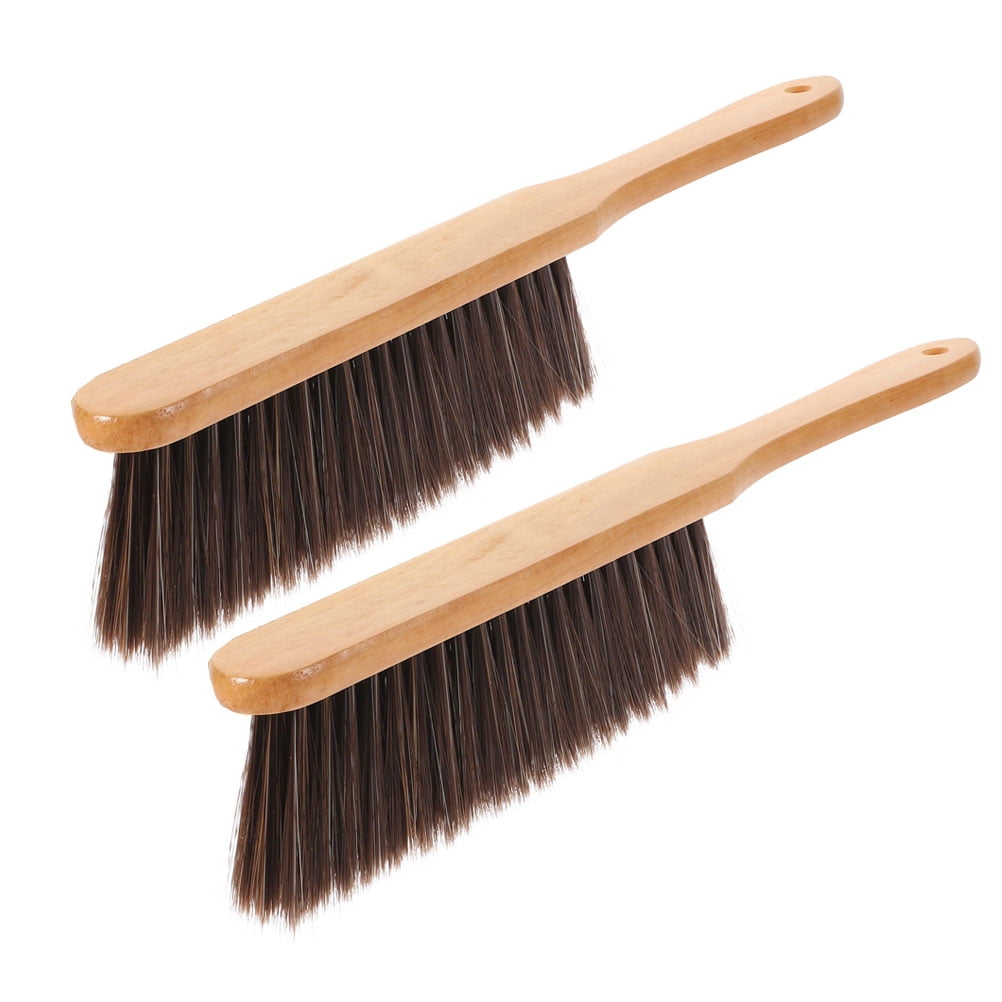 WSTEER 2pcs Wooden Brush Hand Broom Bench Brush Bed Duster with Long ...