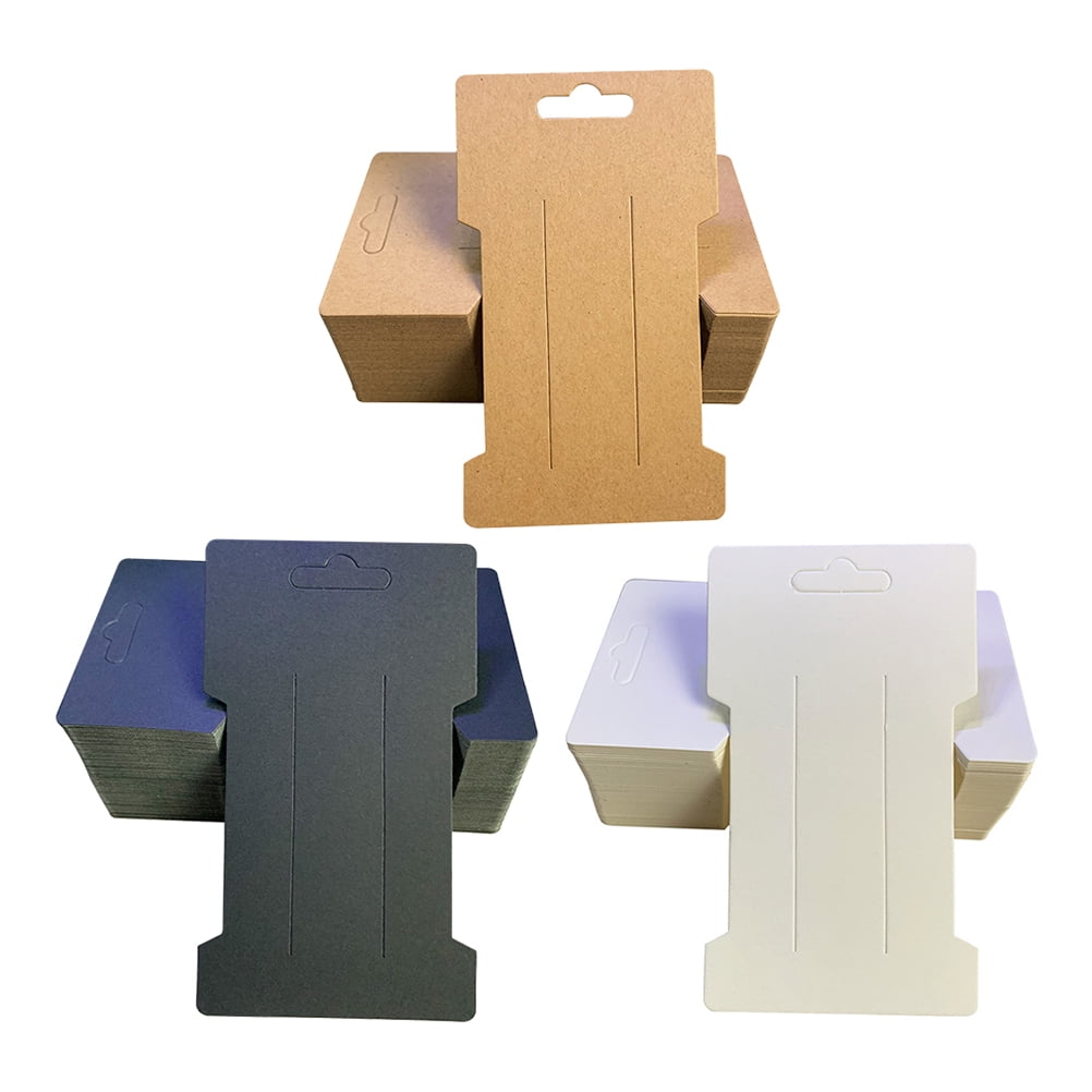 WSTEER 300 Sheets Packaging Cards Hair Ropes Display Cards Hair Clips ...