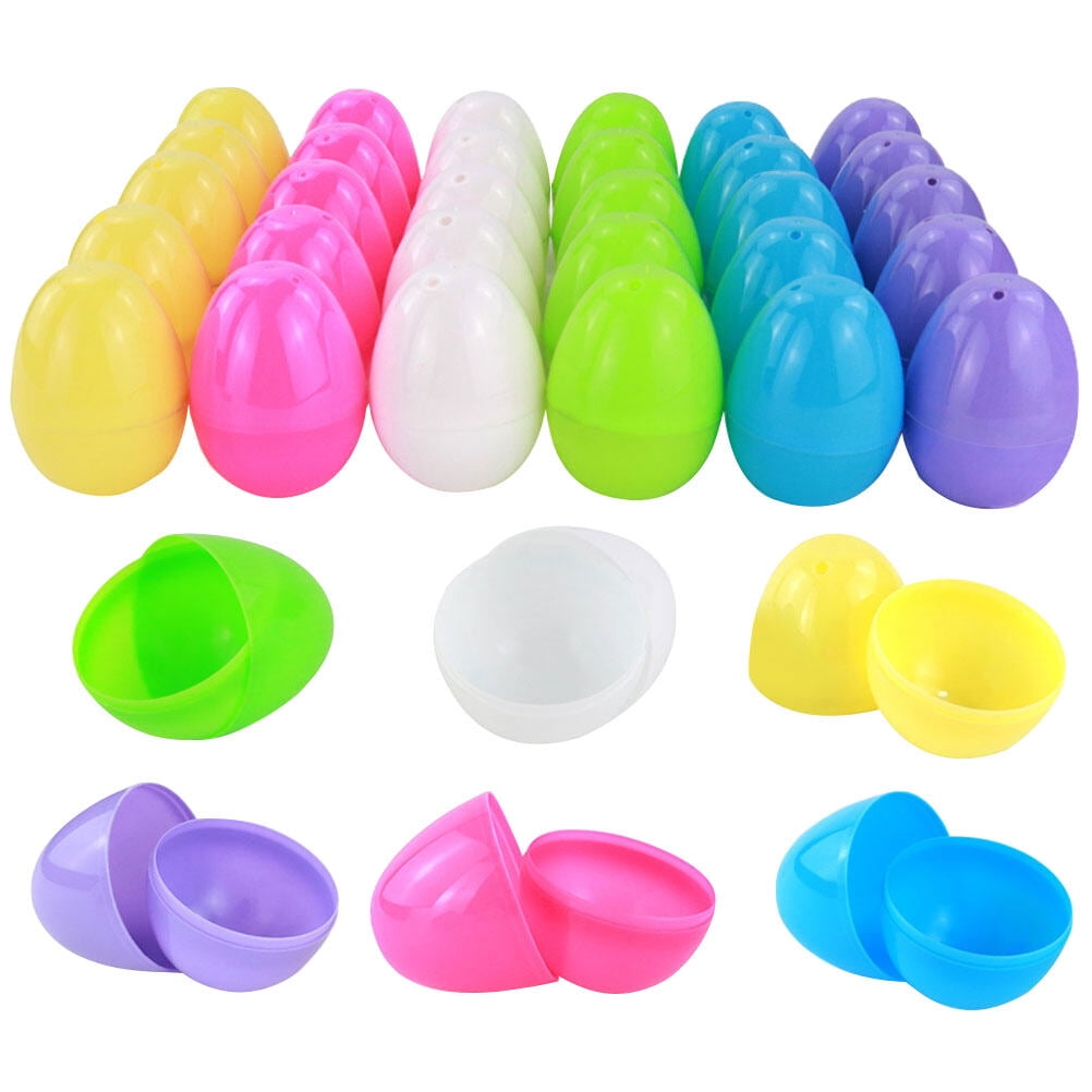 WSTEER 36Pcs Empty Easter Eggs Plastic Eggs Plaything Candy Eggshell ...