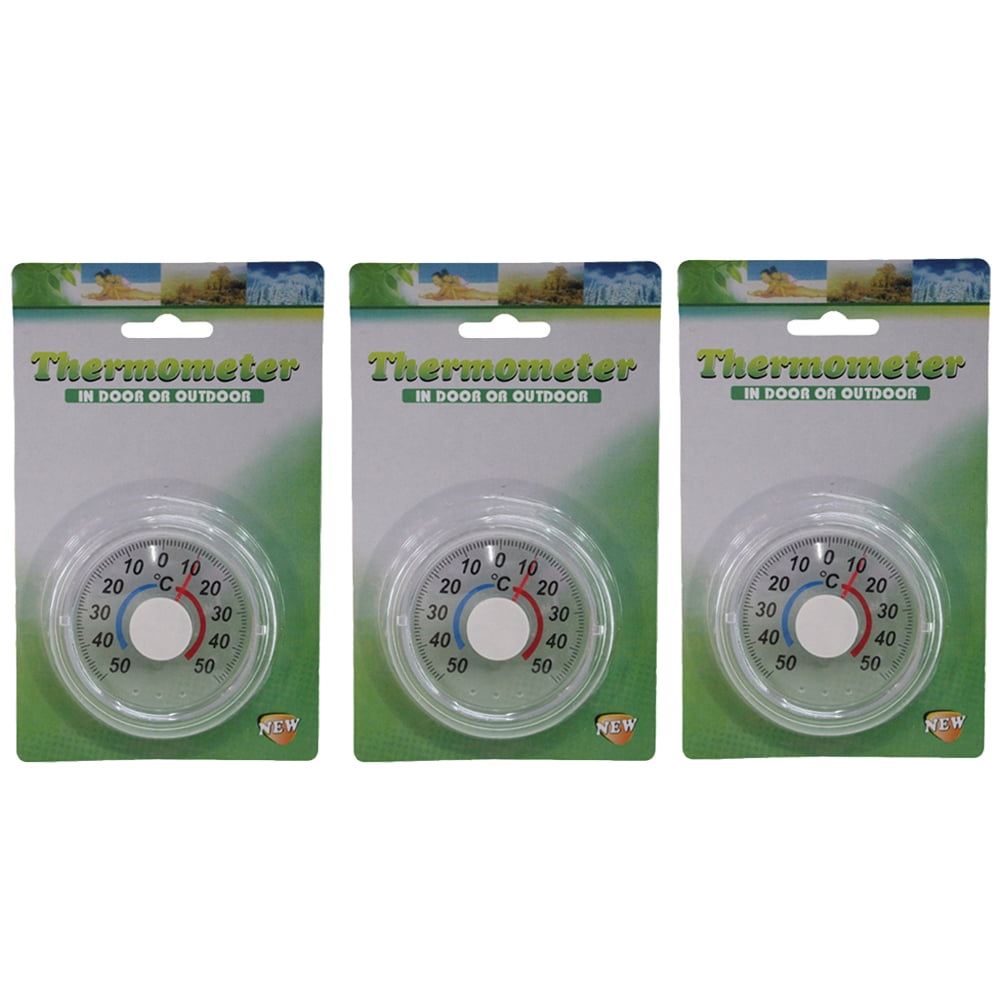 WSTEER 3Pcs Temperature Gauges Wooden Board Thermometers Vertical ...