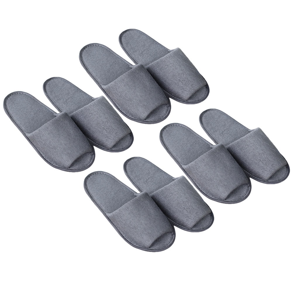 WSTEER 4 Pairs of Male Disposable Slippers Portable Folding Slippers ...