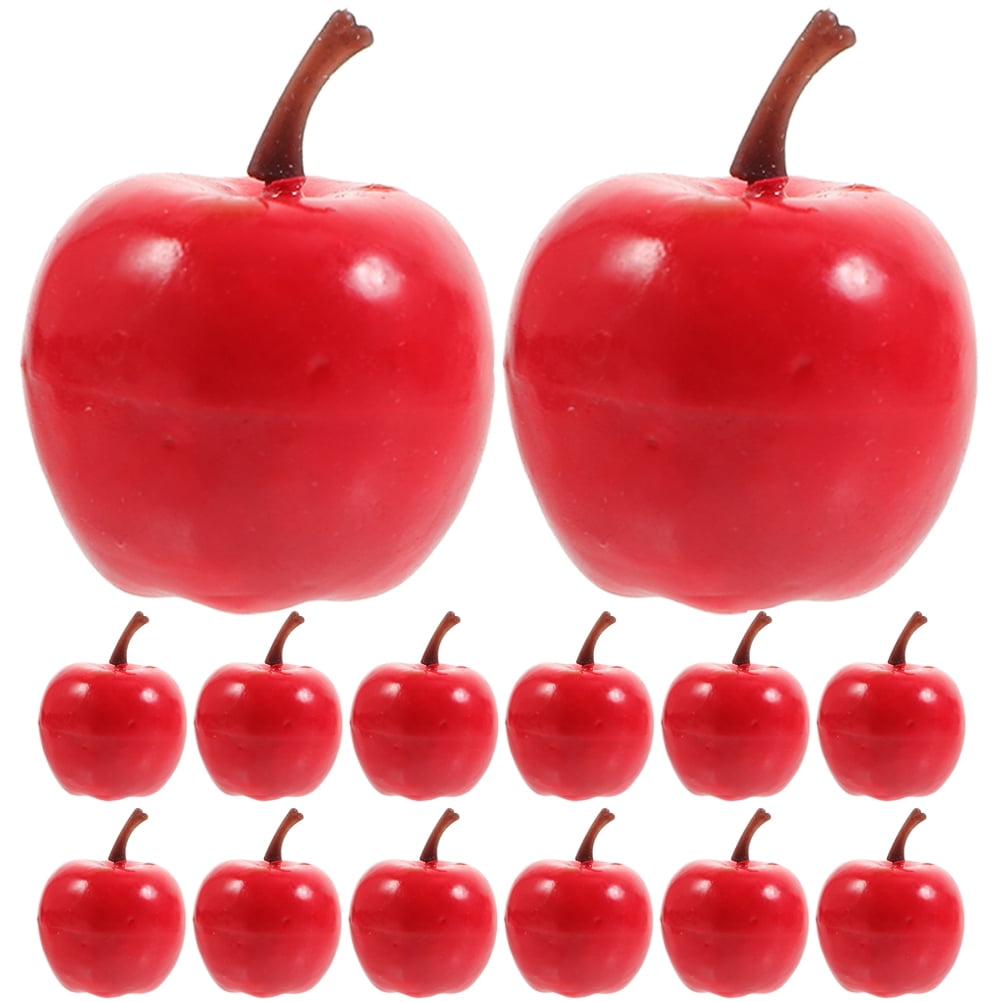 WSTEER 40pcs Mini Fake Apples Models Supermarket Artificial Apples ...