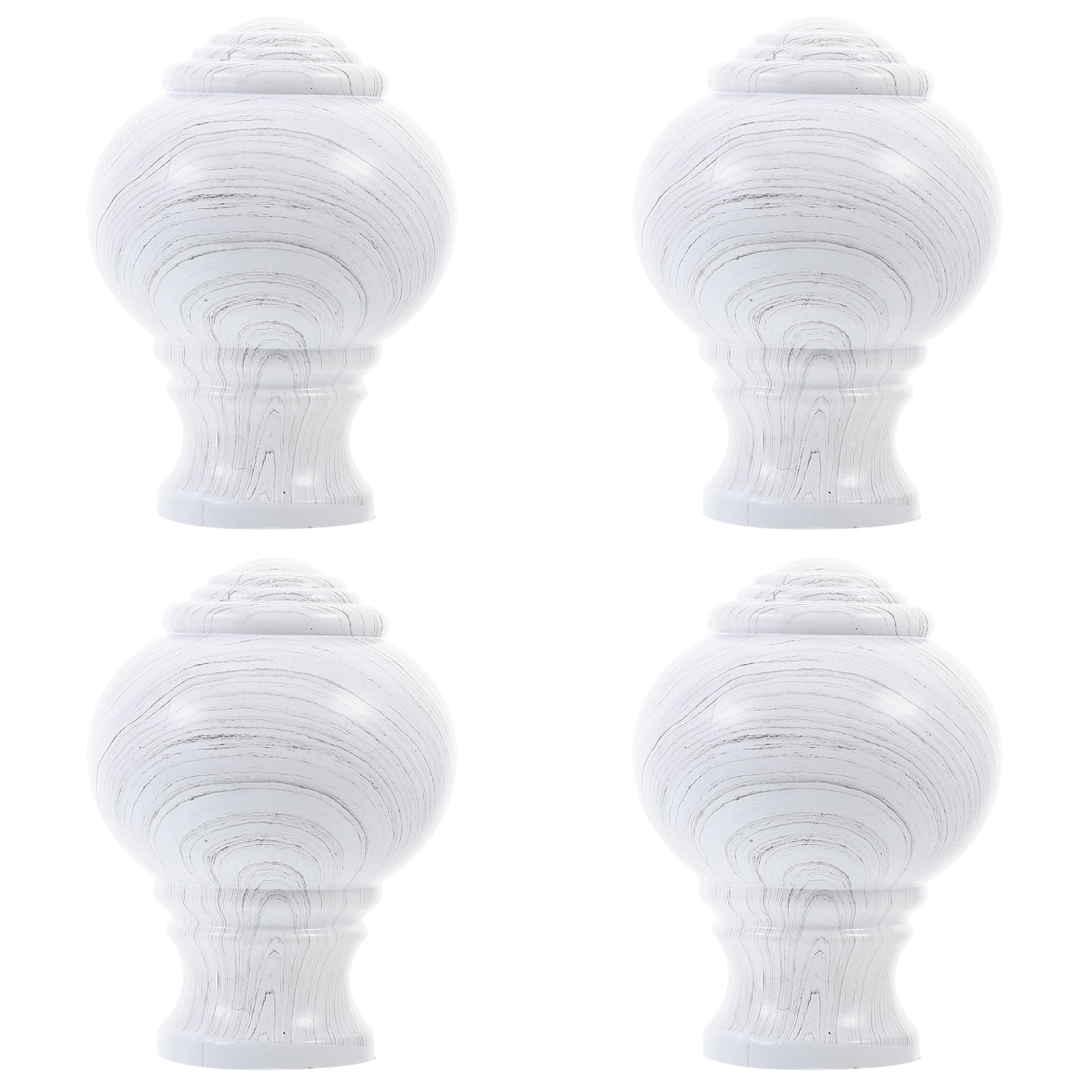 WSTEER 4pcs Curtain Rod Finials Curtain Pole Finials Curtain Rod Ends ...