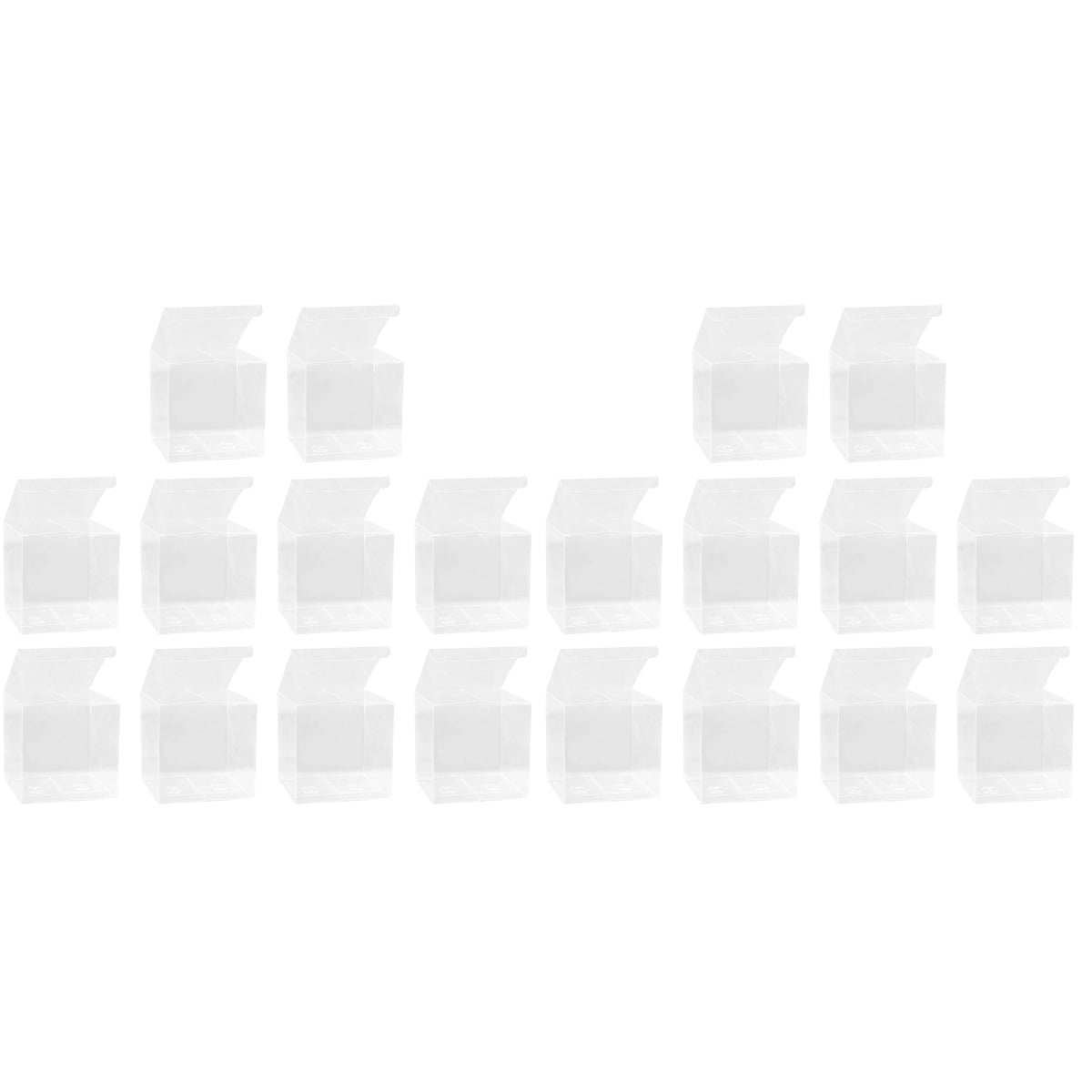 WSTEER 50 pcs 4x4x4cm Clear Plastic Pvc Packing Box Transparent Candy ...