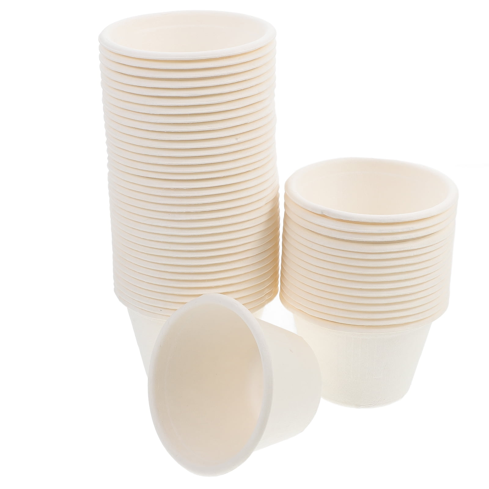 WSTEER 50pcs Disposable Ice Cream Cups Dessert Bowls Pulp Cups Yogurt ...