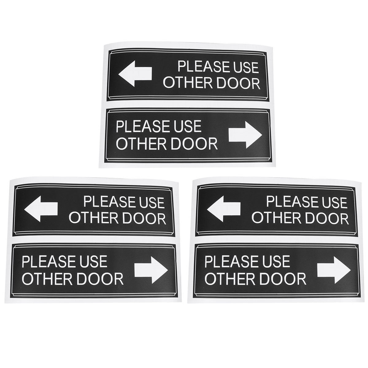 WSTEER 6pcs Creative Door Stickers Please Use Other Door Sign Stickers ...