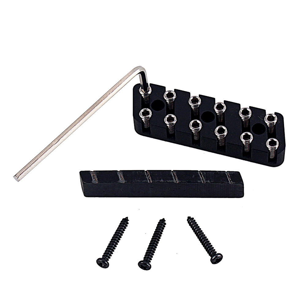 WSTEER Headless Guitar Six String Locking Nut Stop Nuts with Camel Bone ...