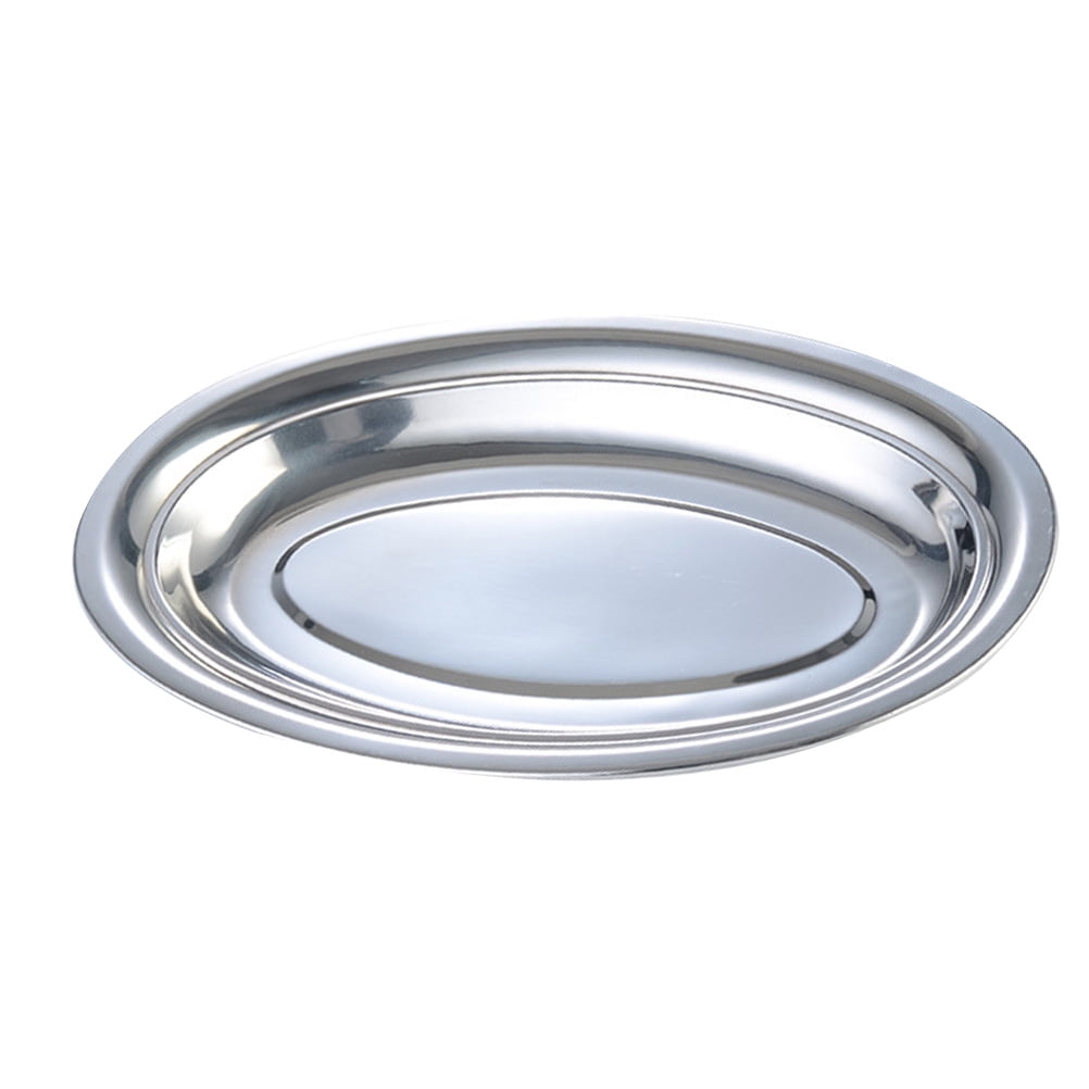WSTEER Non Magnetic Stainless Steel Plate Deepen Oval Plate Steamed ...