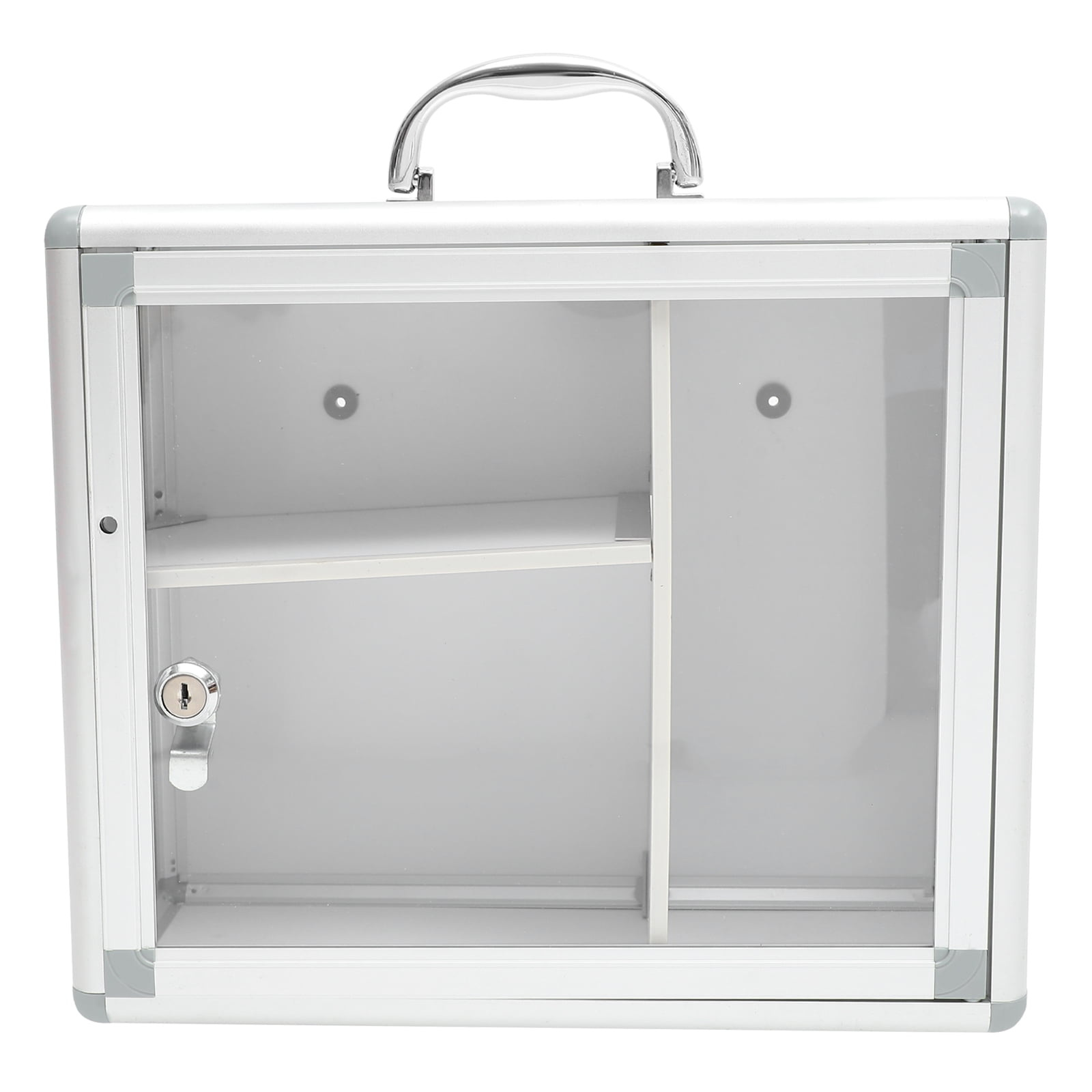 UPGRATOR Wall-Mounted Locking Box Portable Medication Storage Aluminium ...