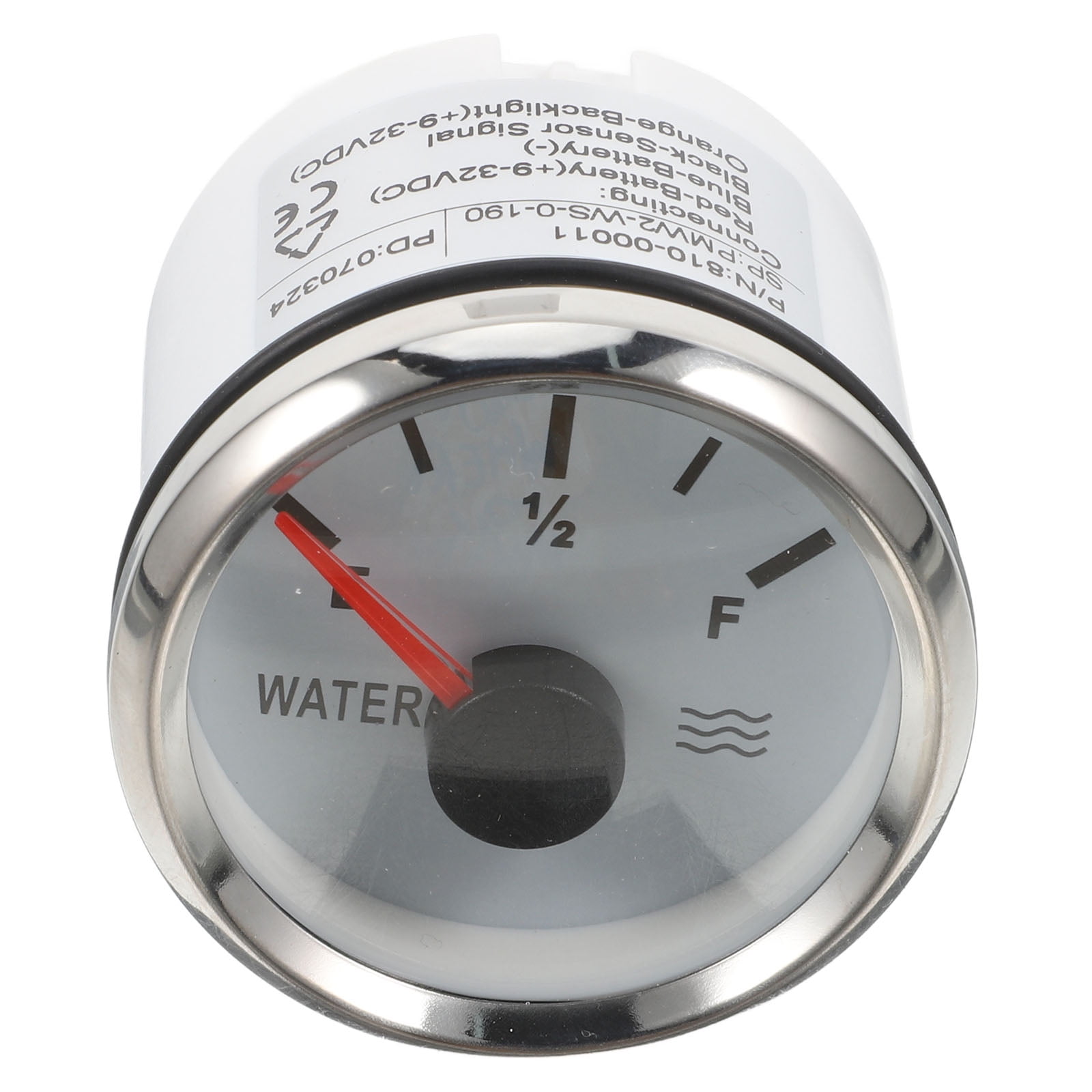 WSTEER Stainless Steel Water Level Gauge 52mm Round Water Level Gauge ...