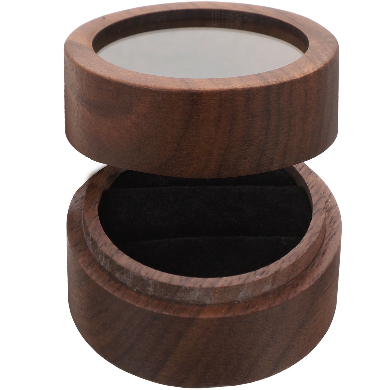 WSTEER Wedding Ring Storage Box Engagement Proposal Round Ring Box Ring ...