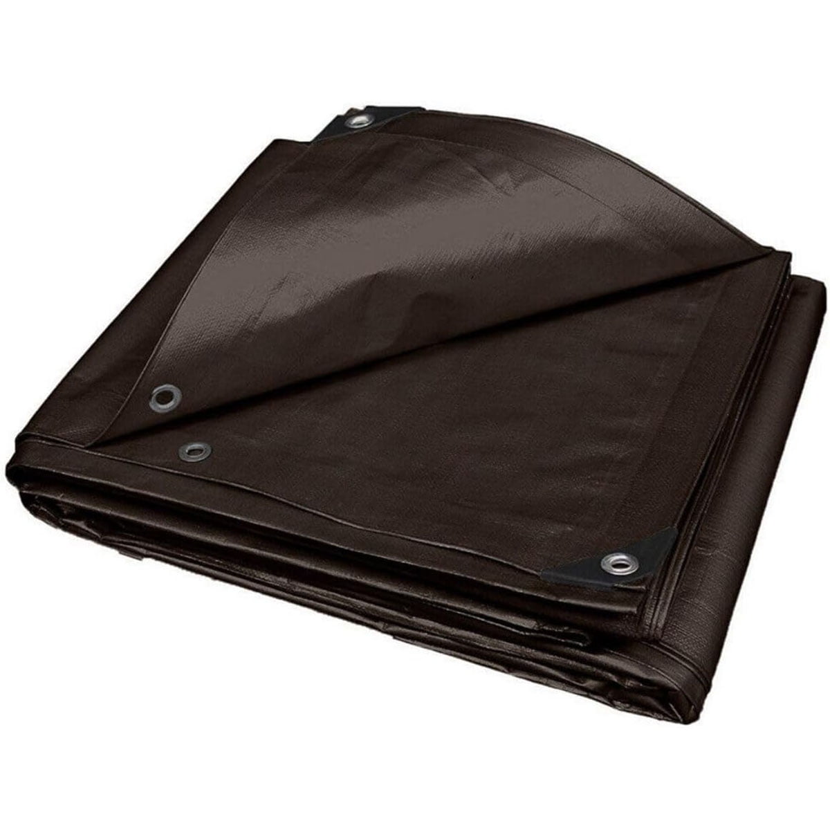 WSYW 10*12ft Tarps Heavy Duty Waterproof, 16 Mil Brown Poly Tarp Cover ...