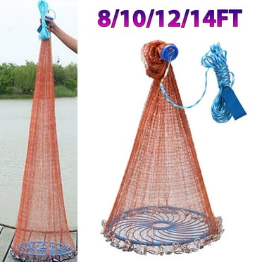 Drasry Fishing Cast Net 3/8 Mesh 4FT Bait Trap Fish Throw Nets ...