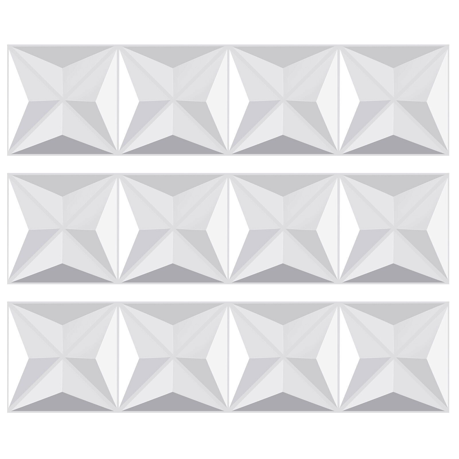 WSYW 12pcs PVC Tiles 3D Wall Panel Waterproof White Brick Wallpaper DIY ...