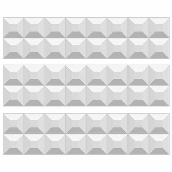 WSYW 12pcs PVC Tiles 3D Wall Panel Waterproof White Brick Wallpaper DIY ...