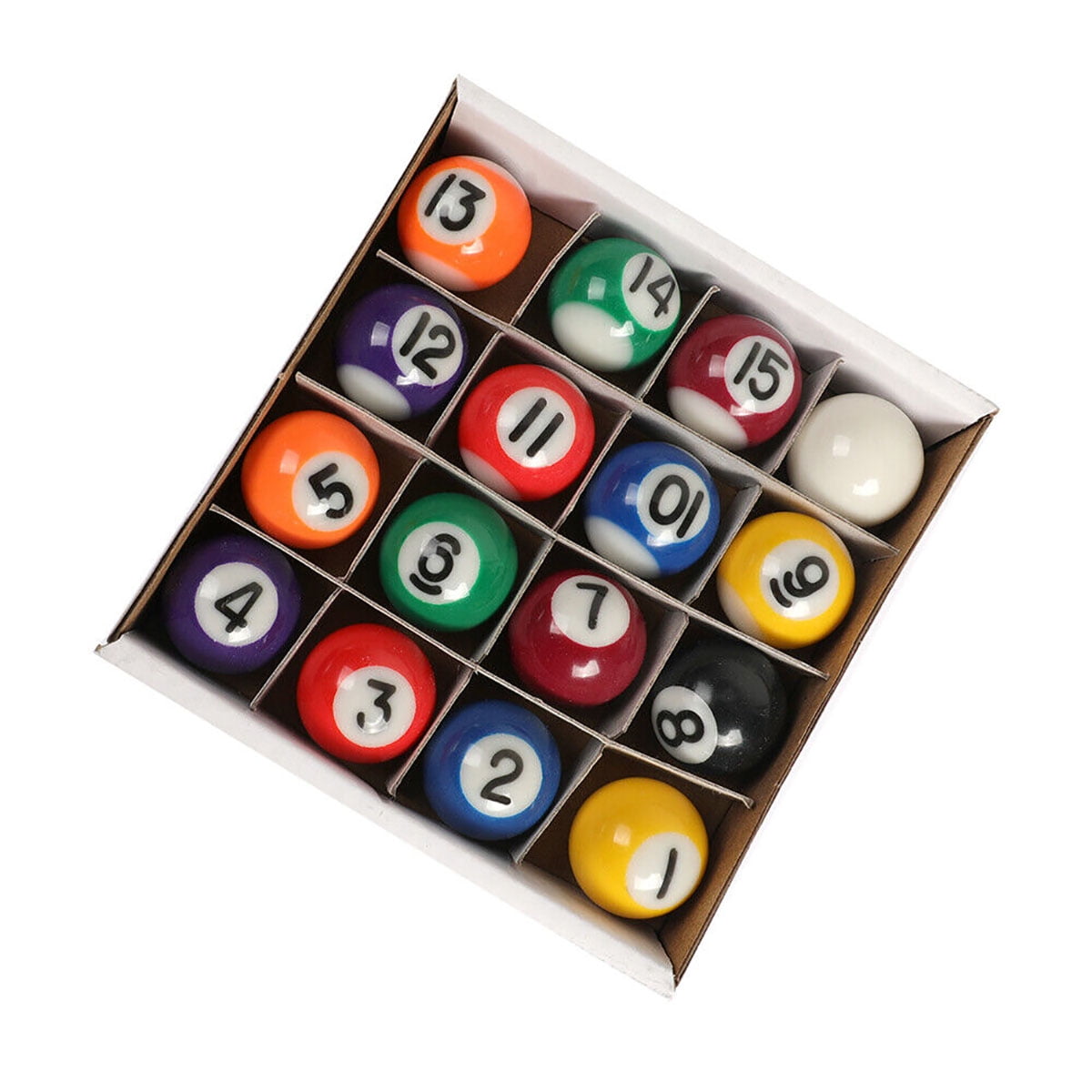 WSYW 16Pcs Billiards Pool Table Billiard Ball Mini Size 1" Children ...