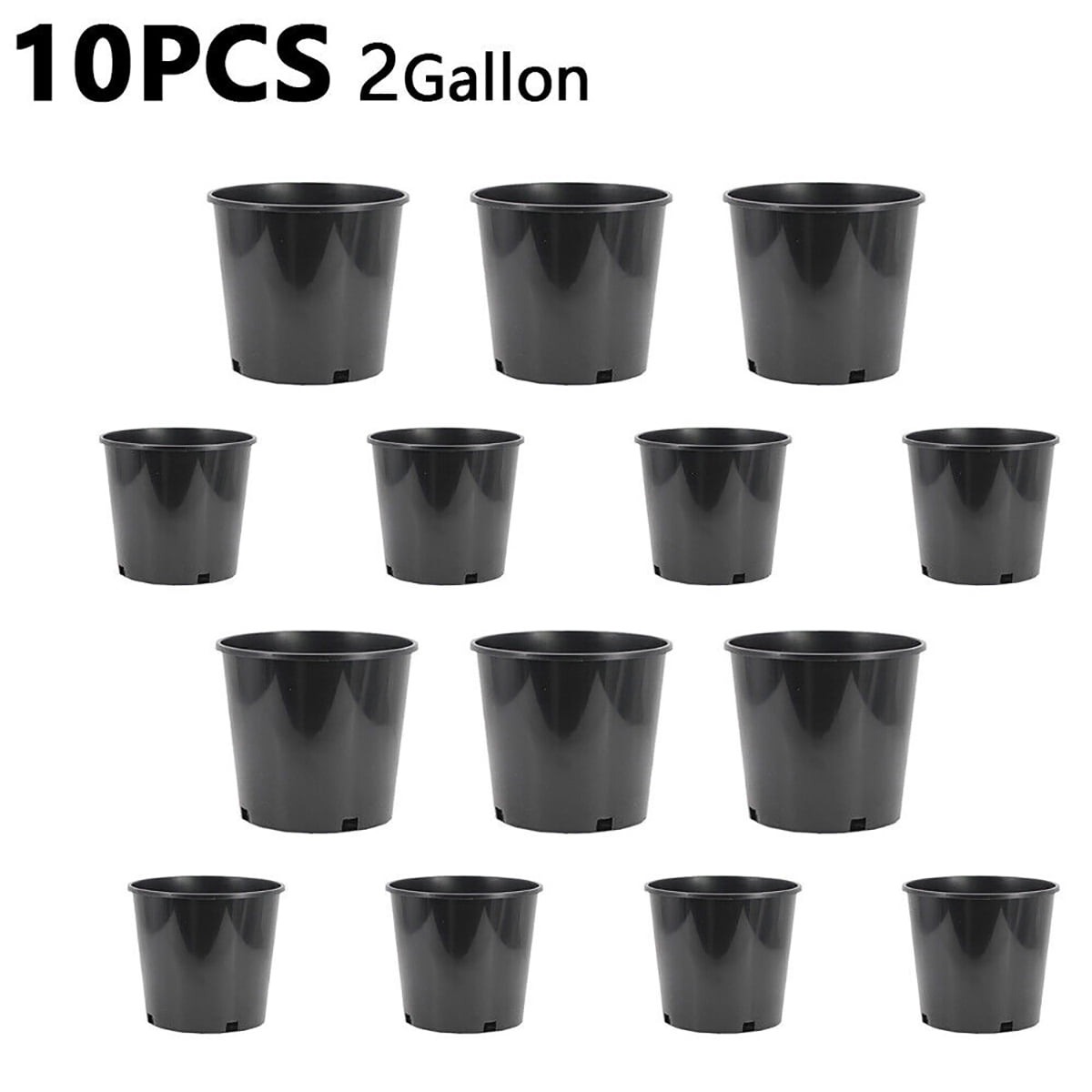 WSYW 2 Gallon Plastic Plant Flower Pot Nursery Garden Seed Containers ...