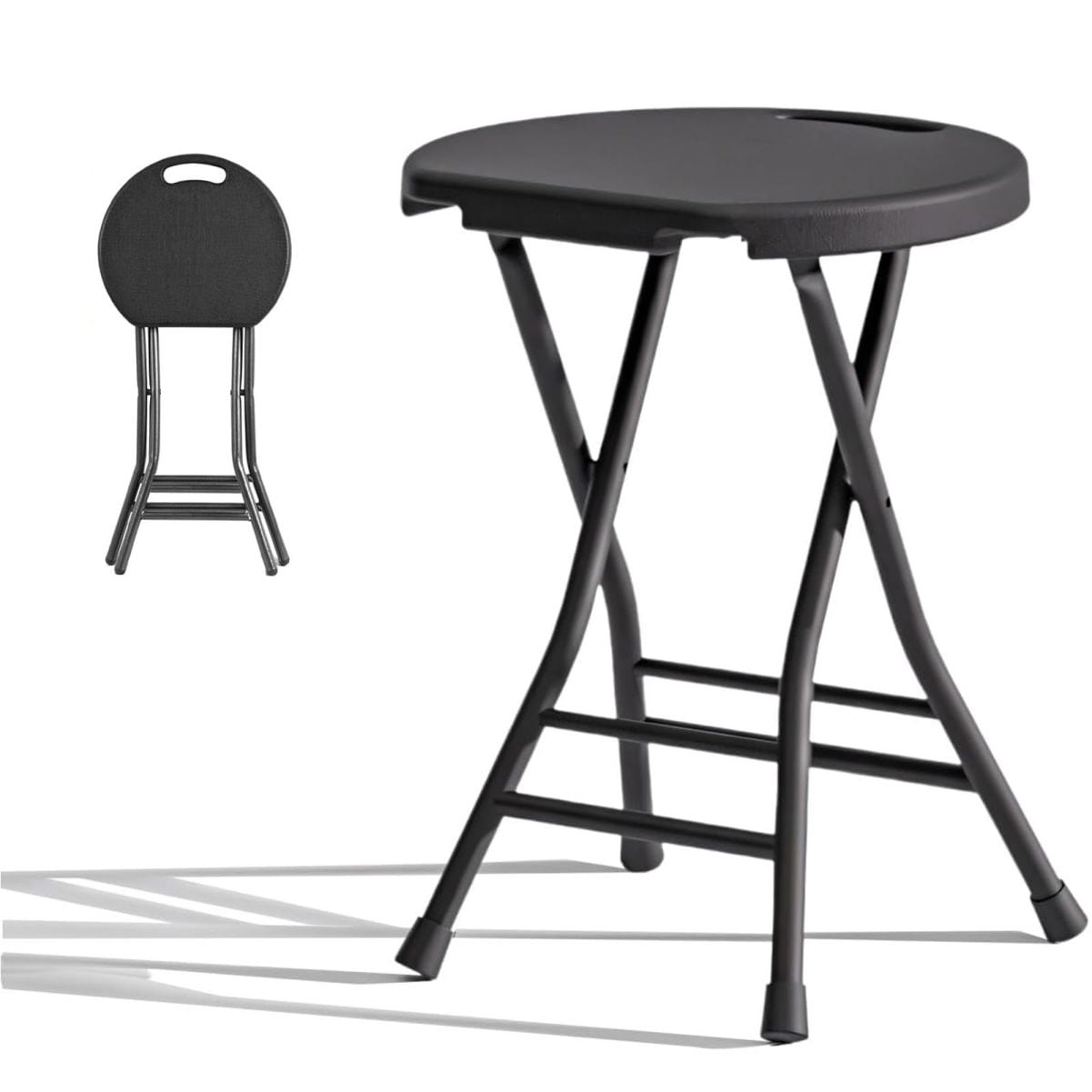 WSYW 2Pack Portable Folding Stool, 24" Folding Bar Stool with Handle ...