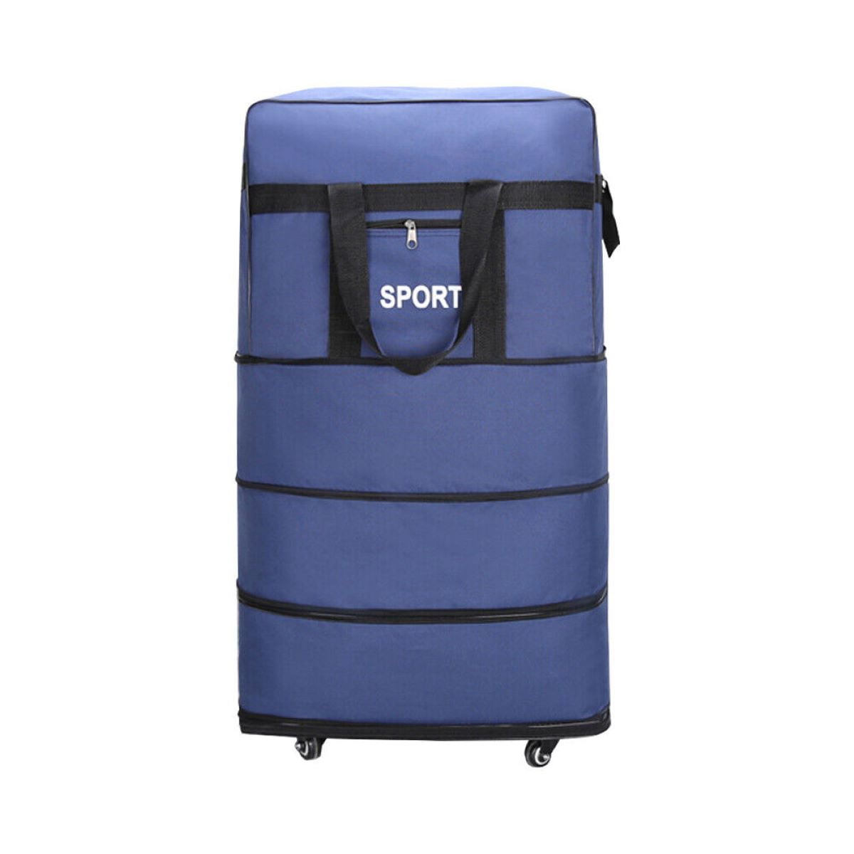 WSYW Large Duffel Trolley with Handle, 3-Layer Expandable Rolling Bag ...