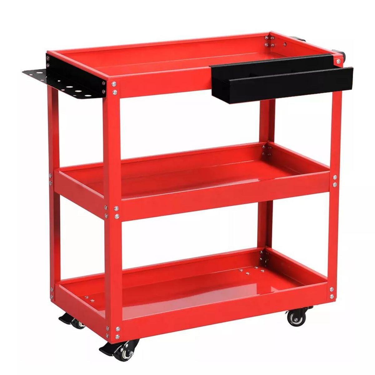 WSYW 3-Tier Rolling Tool Cart Mechanic Storage Cart Work Cart Lockable ...