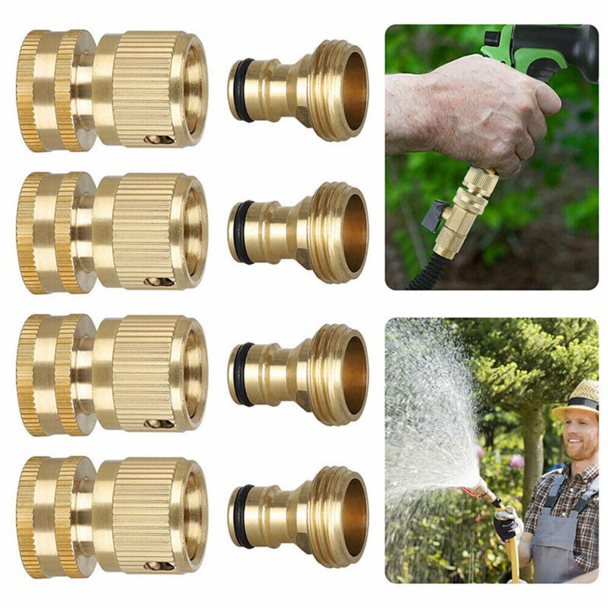 WSYW 4 Set 3/4"Garden Pipe Quick Connect/Disconnect Sprinkler nozzle ...