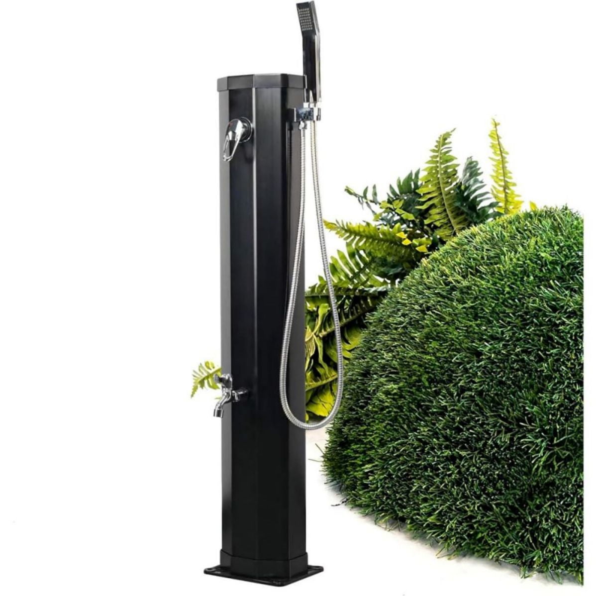 WSYW 5.3 Gallon Solar Heated Shower with Shower Head & Foot Shower Tap ...