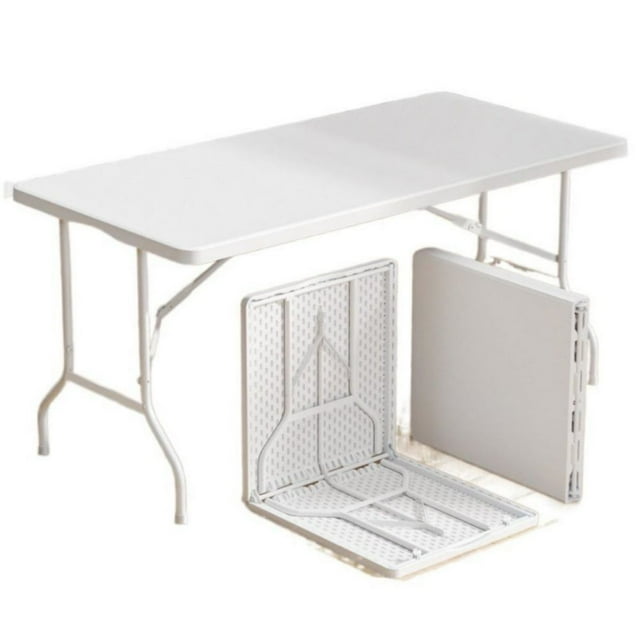 WSYW 6FT Portable Folding Table Fold-in-Half Picnic Plastic Utility ...
