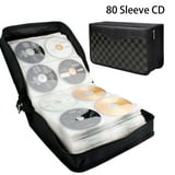 WSYW 80 Disc CD DVD Case, Compact Wallet, Durable Waterproof Dustproof ...