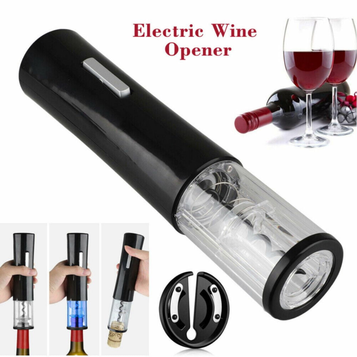 WSYW Electric Wine Opener, Automatic Cordless Bottle Opener Kit with ...