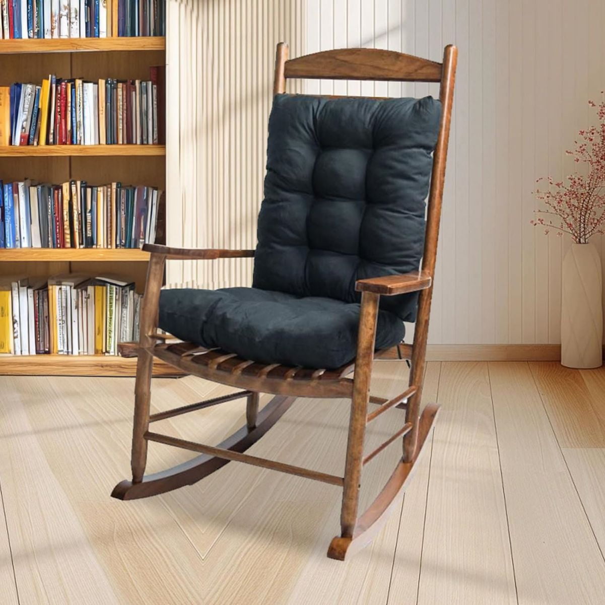 WSYW Rocking Chair Cushion, 2 Pieces Outdoor Rocking Soft Patio Chaise ...