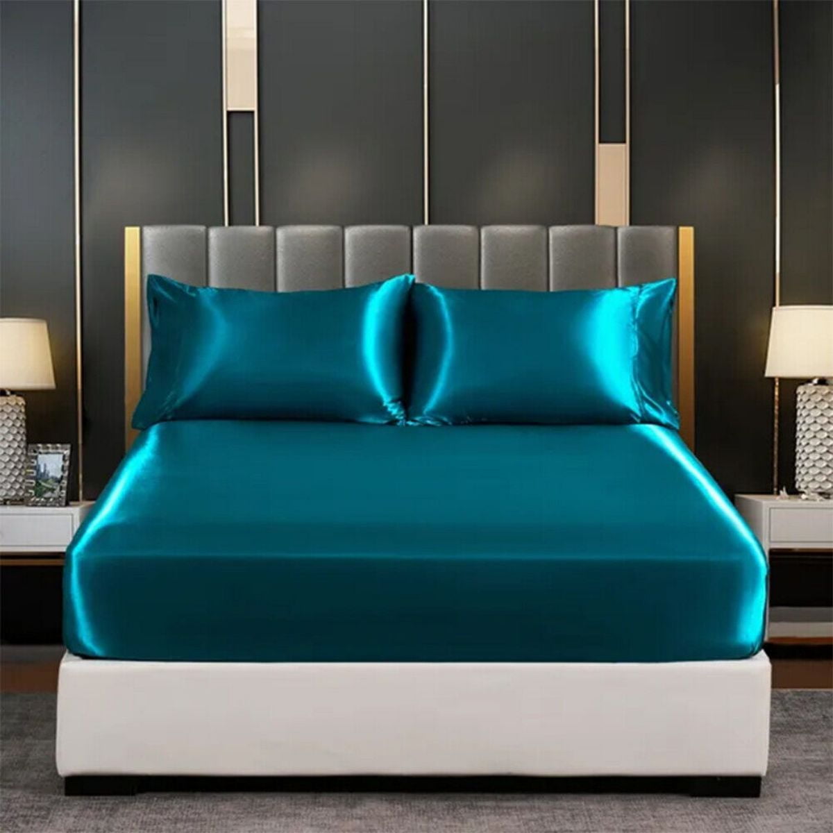Wsyw Satin Silk Sheets Bed Deep Pocket Twin Full Queen King Bed