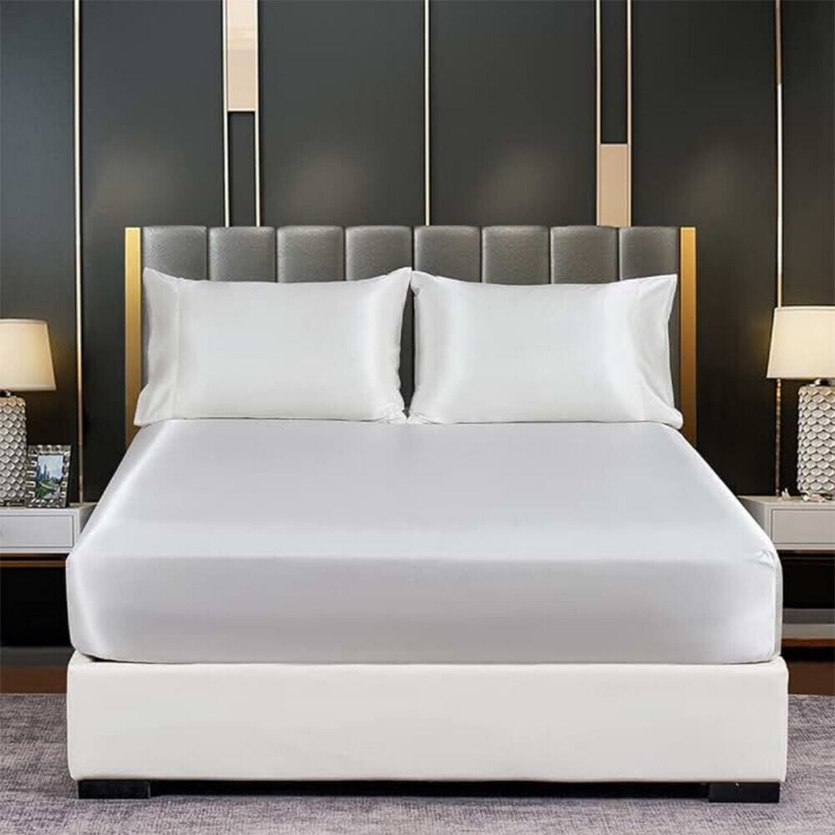 Wsyw Satin Silk Sheets Bed Deep Pocket Twin Full Queen King Bed