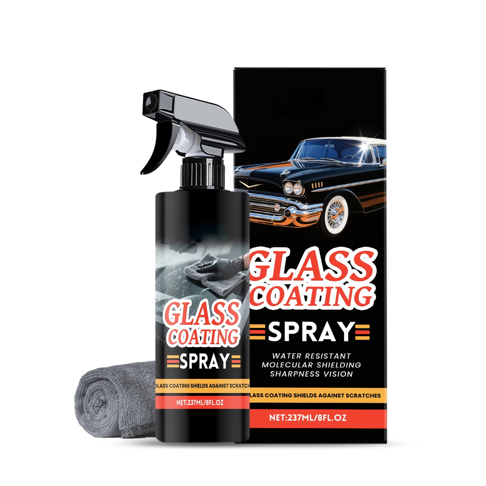 WSZZL Car Glass Care Spray, Streak-Free Cleaning Solution, Safe for All ...