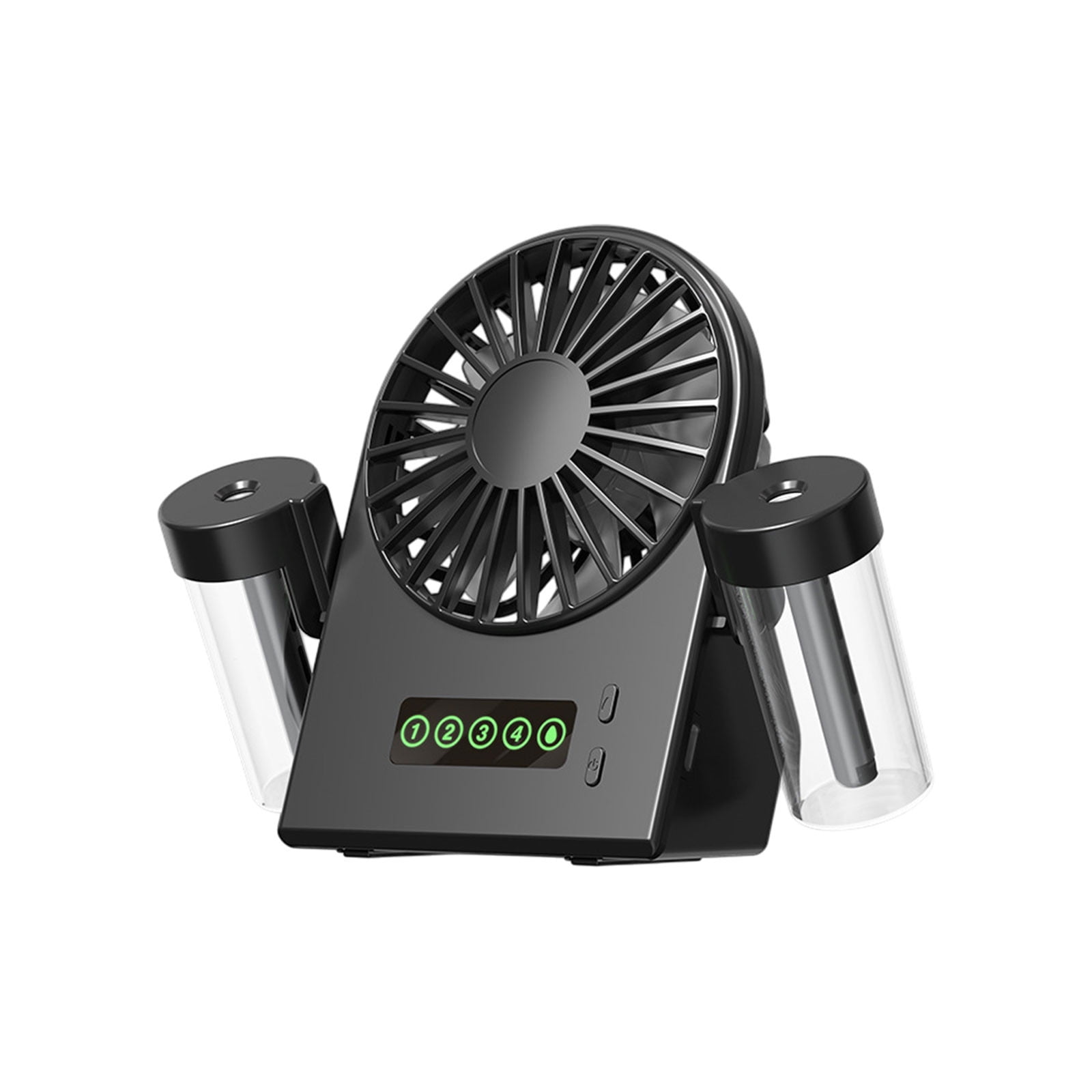 WSZZL Rechargeable Small Fan, Portable Misting Fan, USB Desk Fan, High ...