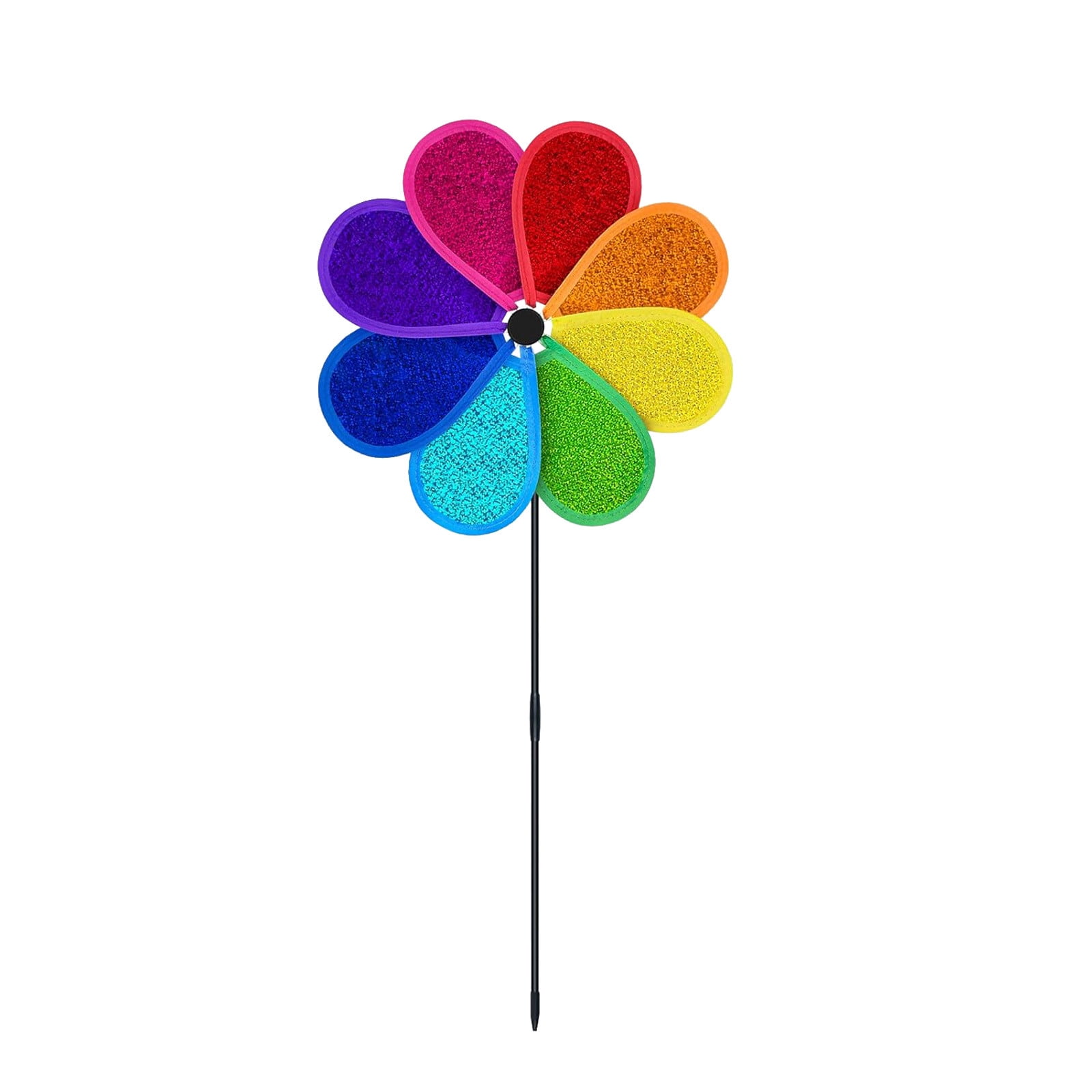 WSZZL Reflective Pinwheels, 4 Pcs, Decorative Windmill Set, Outdoor ...