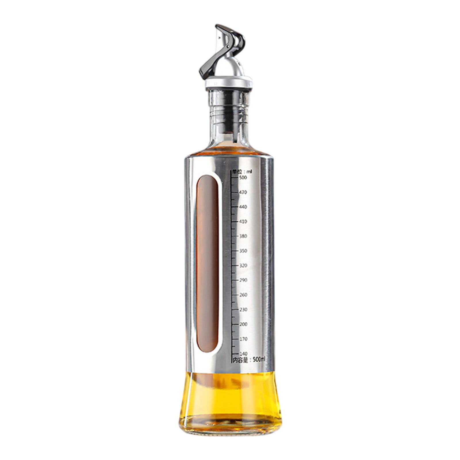 WSZZL Stainless Steel Oil Bottle, Automatic Opening Nozzle, Kitchen ...