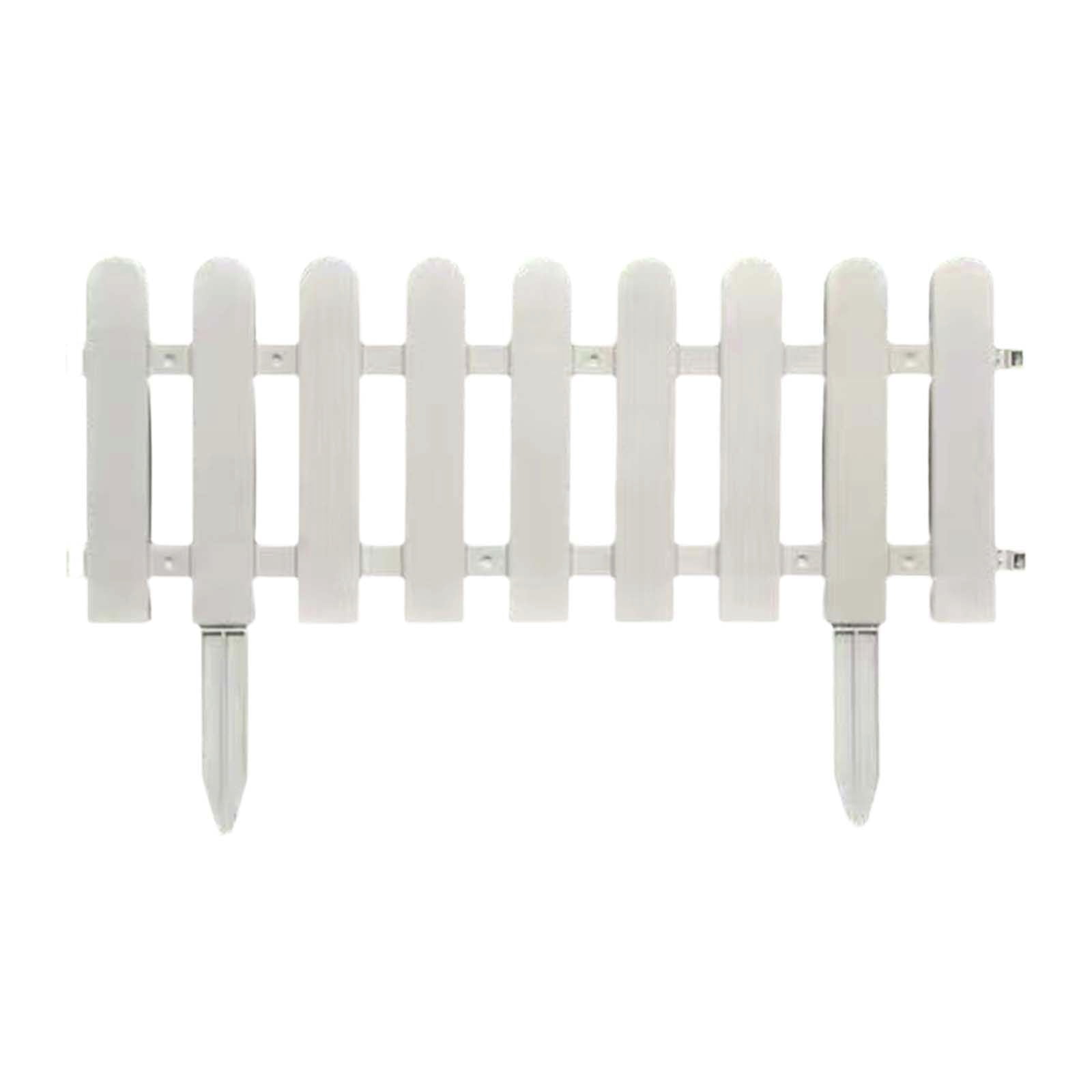 WSZZL White Plastic Garden Fence, Decorative Picket Edging, Modular ...